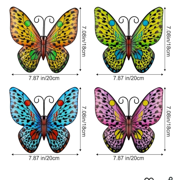 Wall Decor | Colorful Butterfly Wall Decor Set | Poshmark